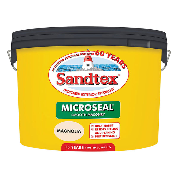 Sandtex Microseal Smooth Masonry Magnolia 10L – Topline Group