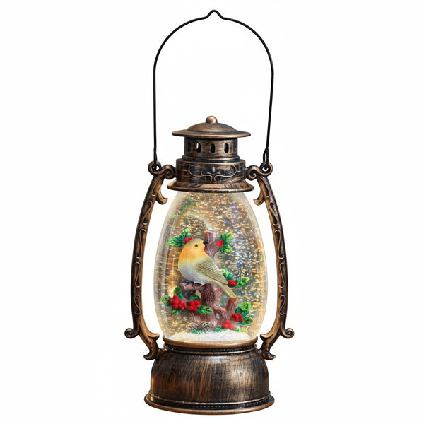 Snow Swirl Festive Robin Lantern – Topline Group
