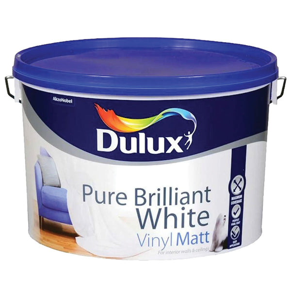 Dulux Vinyl Matt Pure Brilliant White 10L – Topline Group