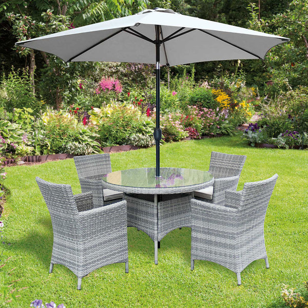 Capri 4 Seater Round Rattan Furniture Set - 1.1M – Topline Group
