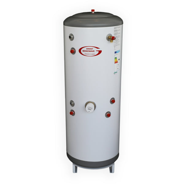 Single coil indirect stainless steel 210L cylinder for ASHP c/w kit ...